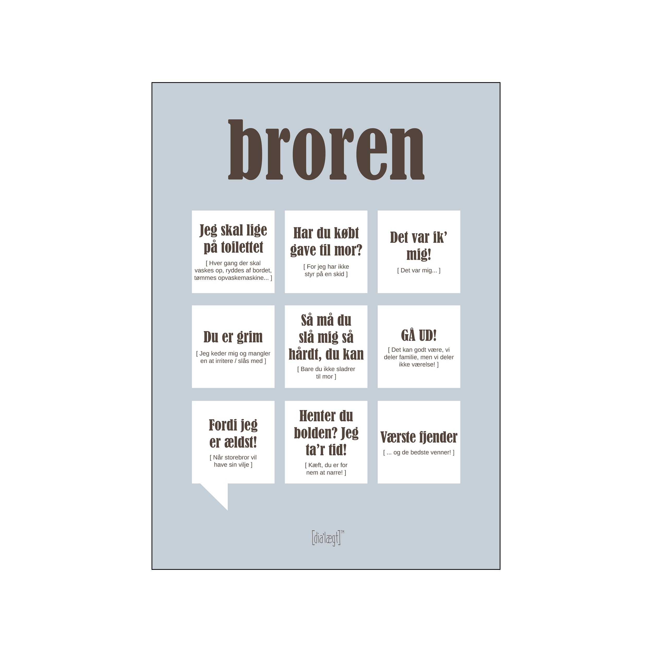 Broren — Grå – Poster & Frame Art Group