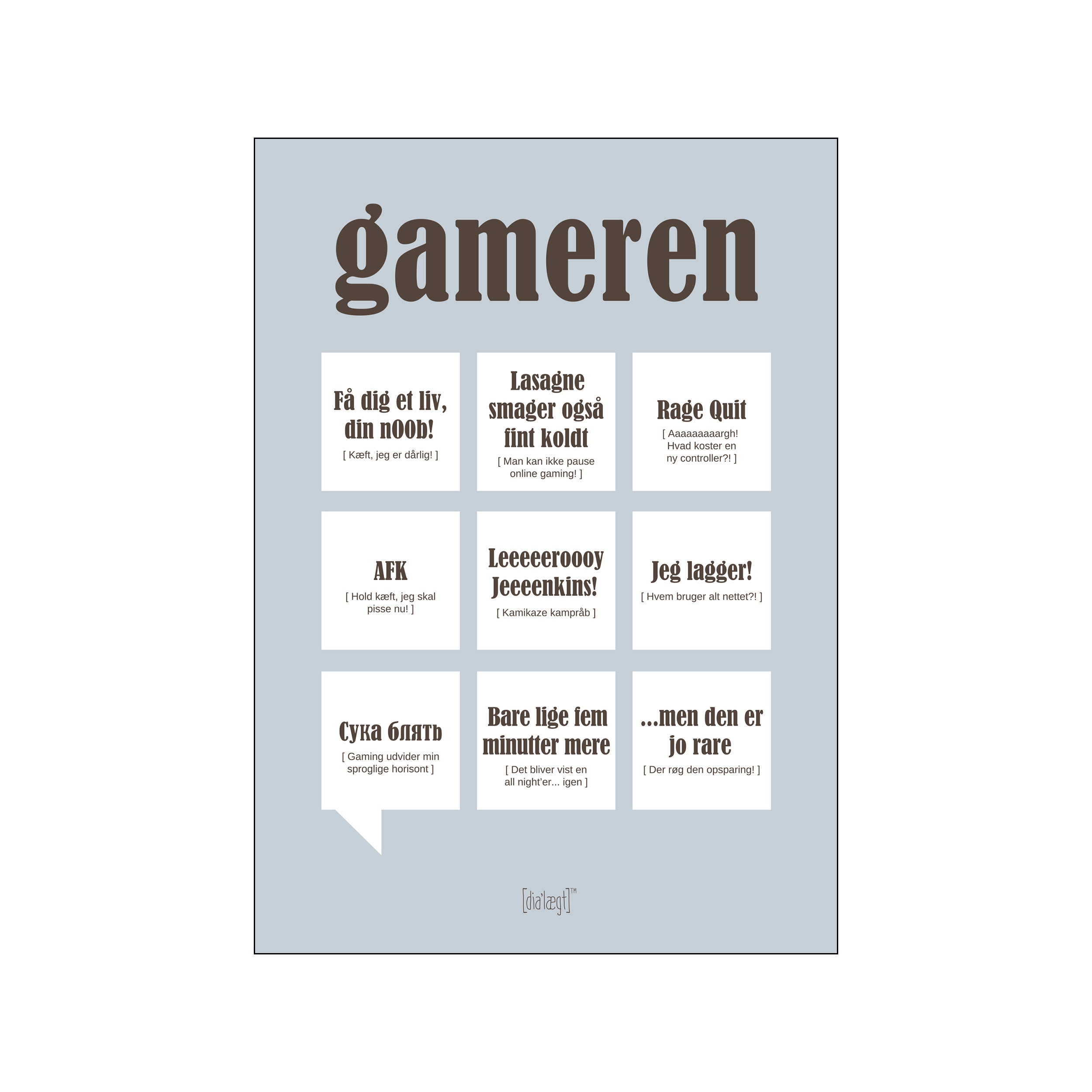 Gameren — Grå – Poster & Frame Art Group