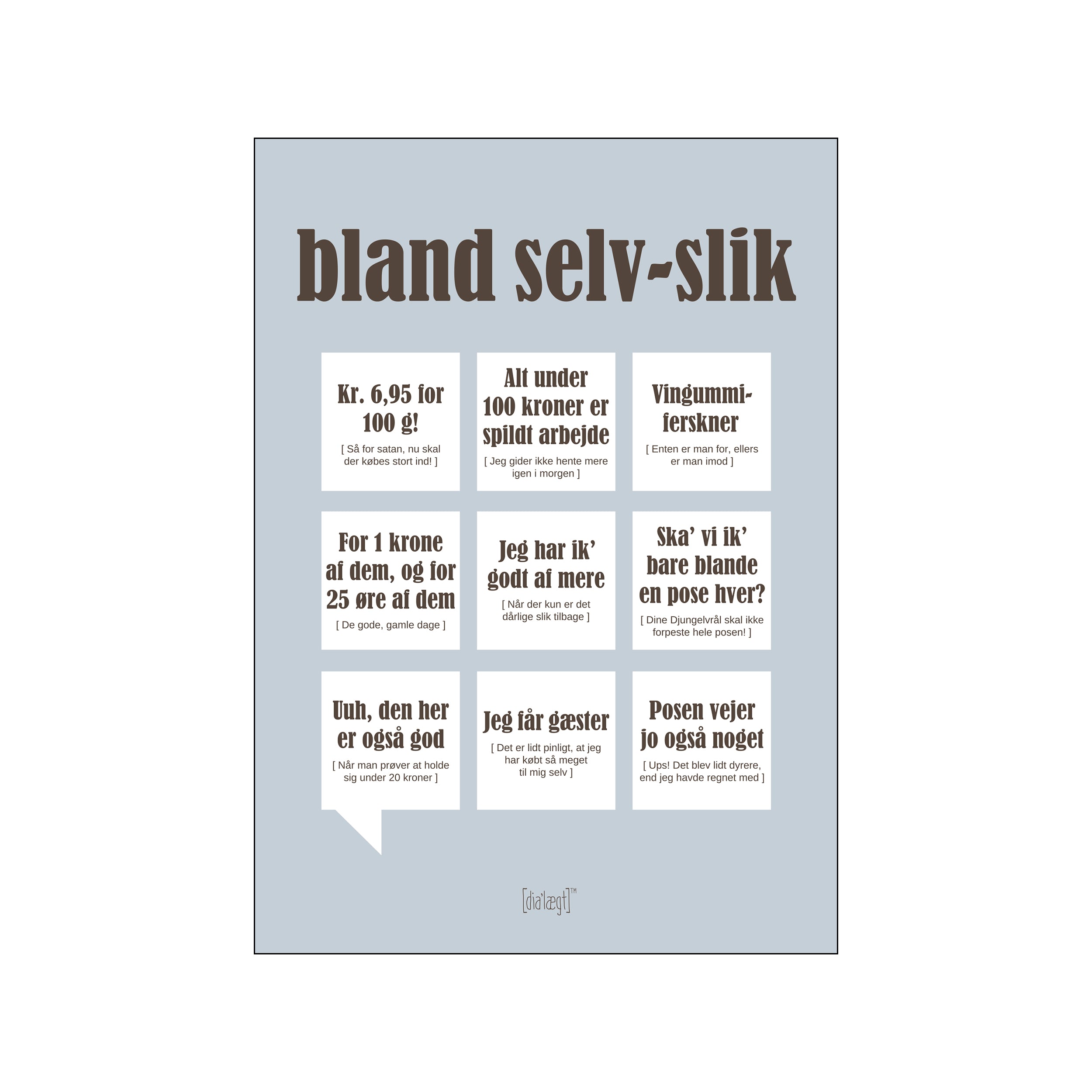 Bland selv-slik — Grå – Poster & Frame Art Group