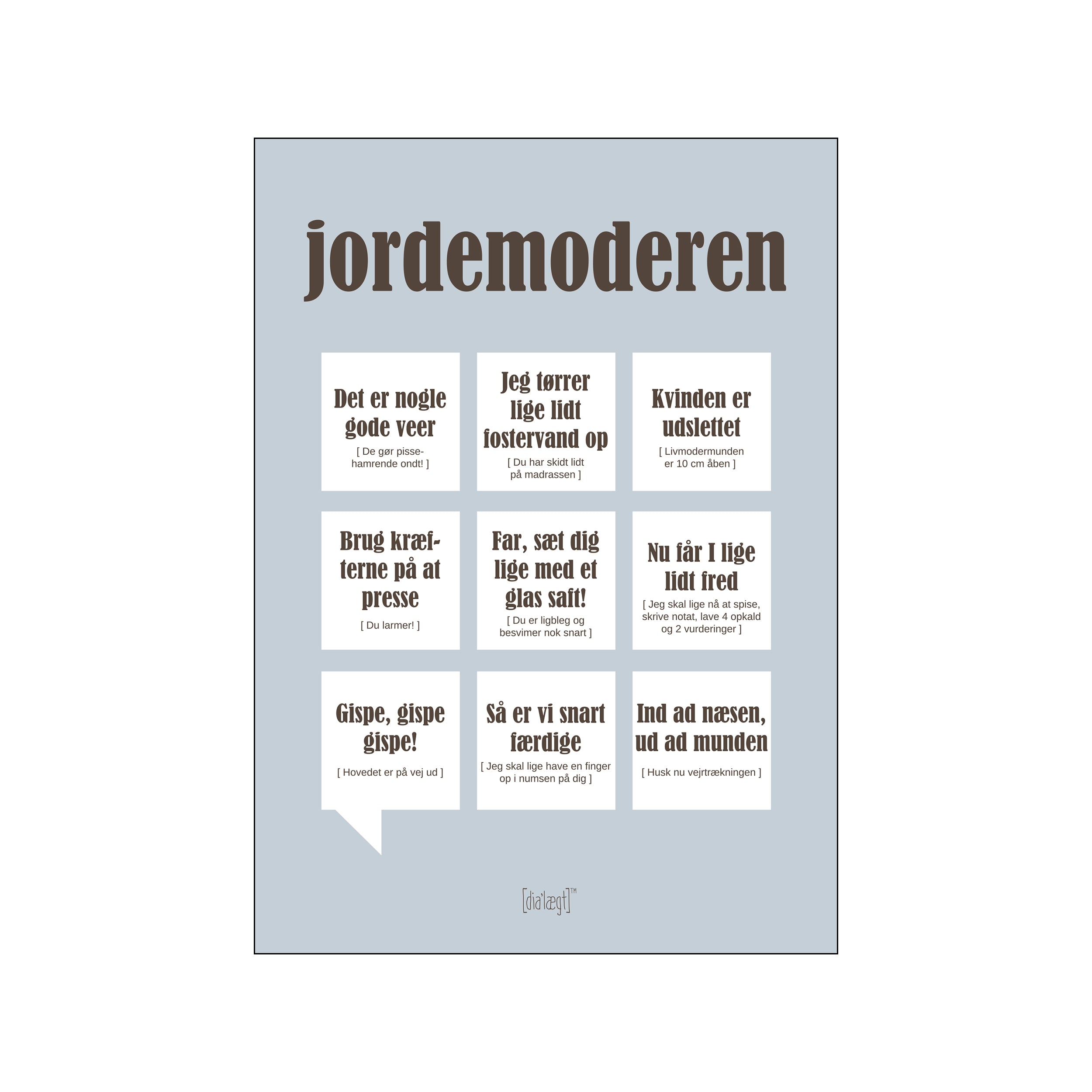 Jordemoderen — Grå – Poster & Frame Art Group