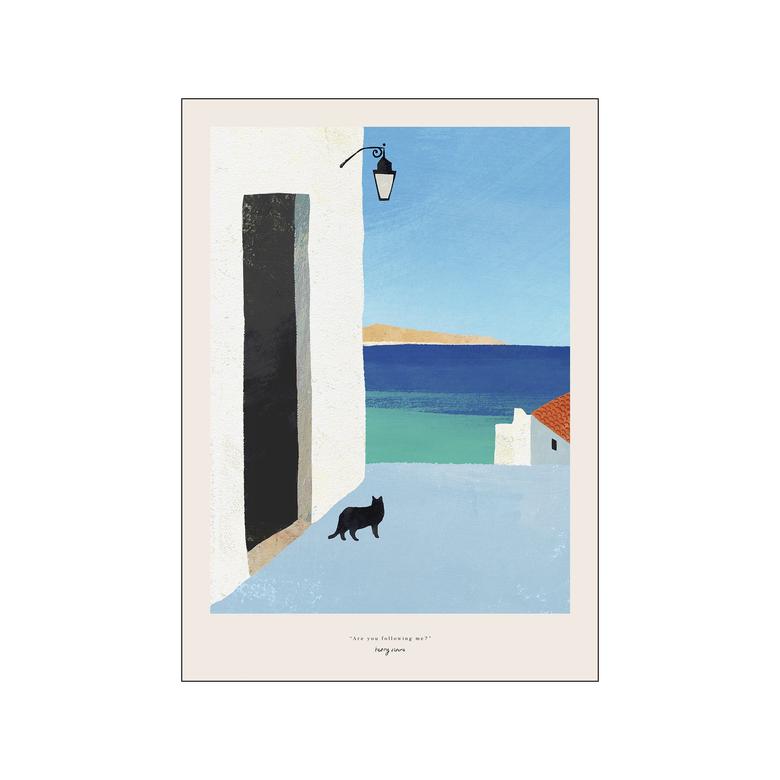 Are you following me - Black Cat 1 – Poster & Frame Art Group