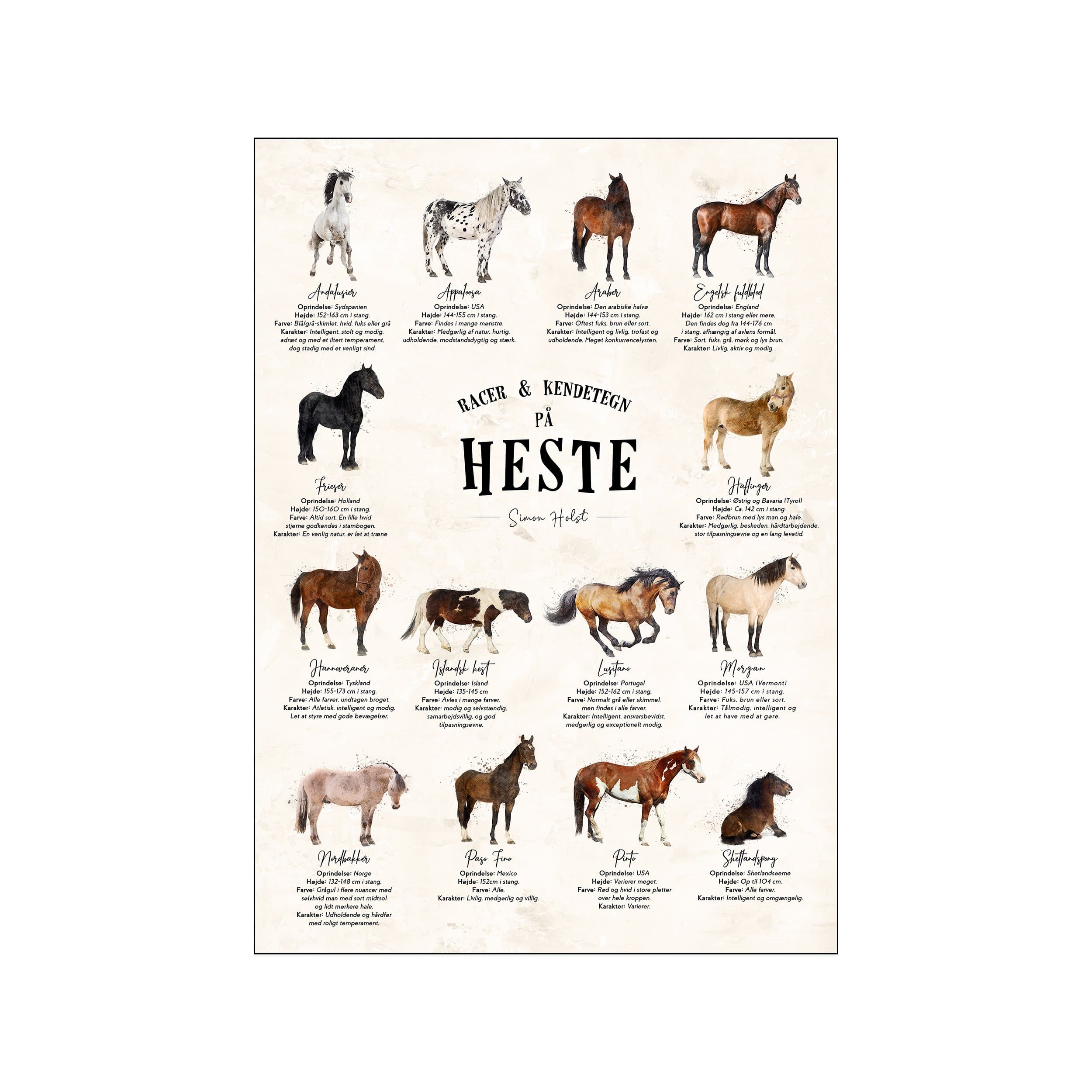 En Plakat Med Heste - Sten – Poster & Frame Art Group