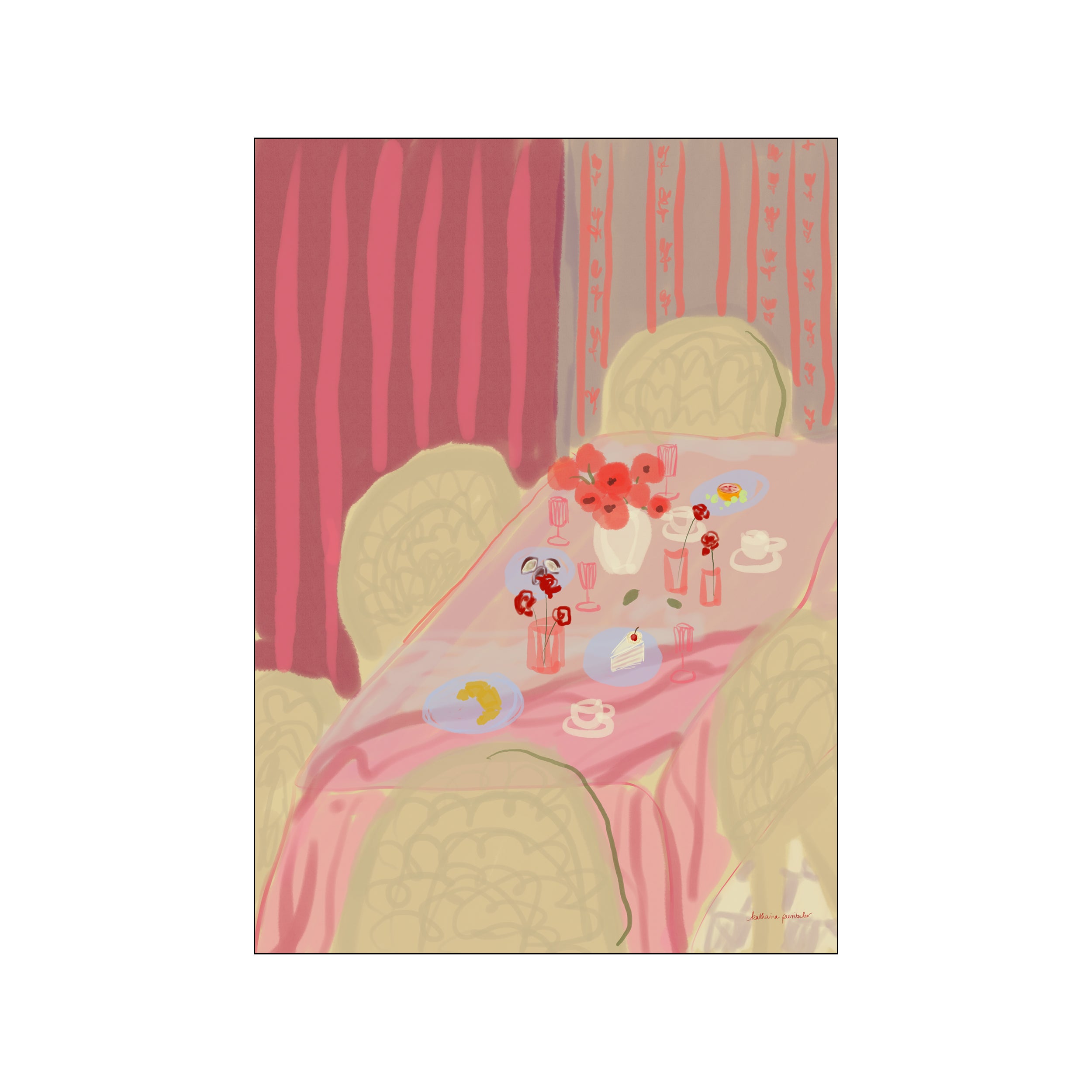 Rose Table – Poster & Frame Art Group