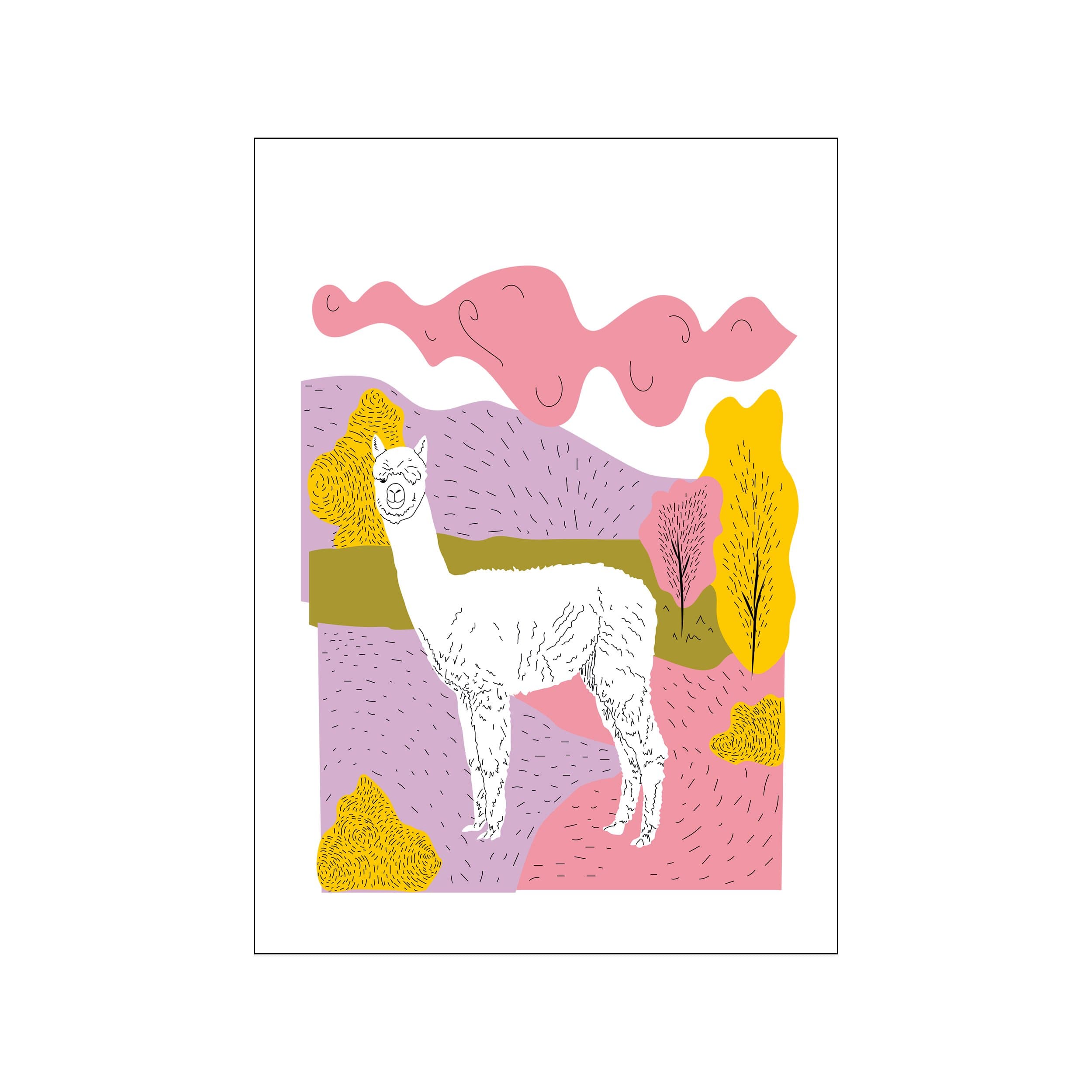 Landscape Alpaca #1 – Poster & Frame Art Group