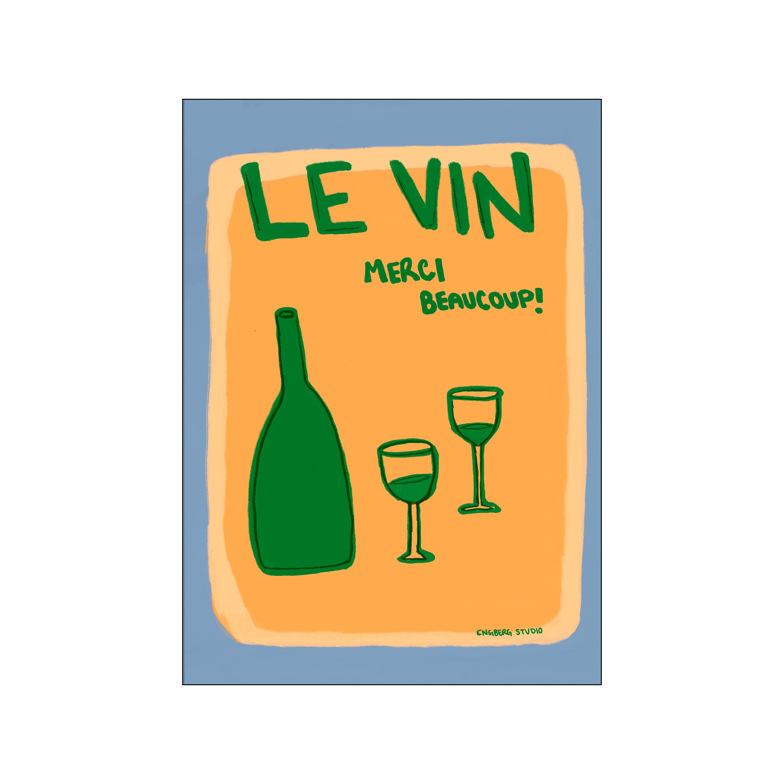 Le Vin, Merci! – Poster & Frame Art Group