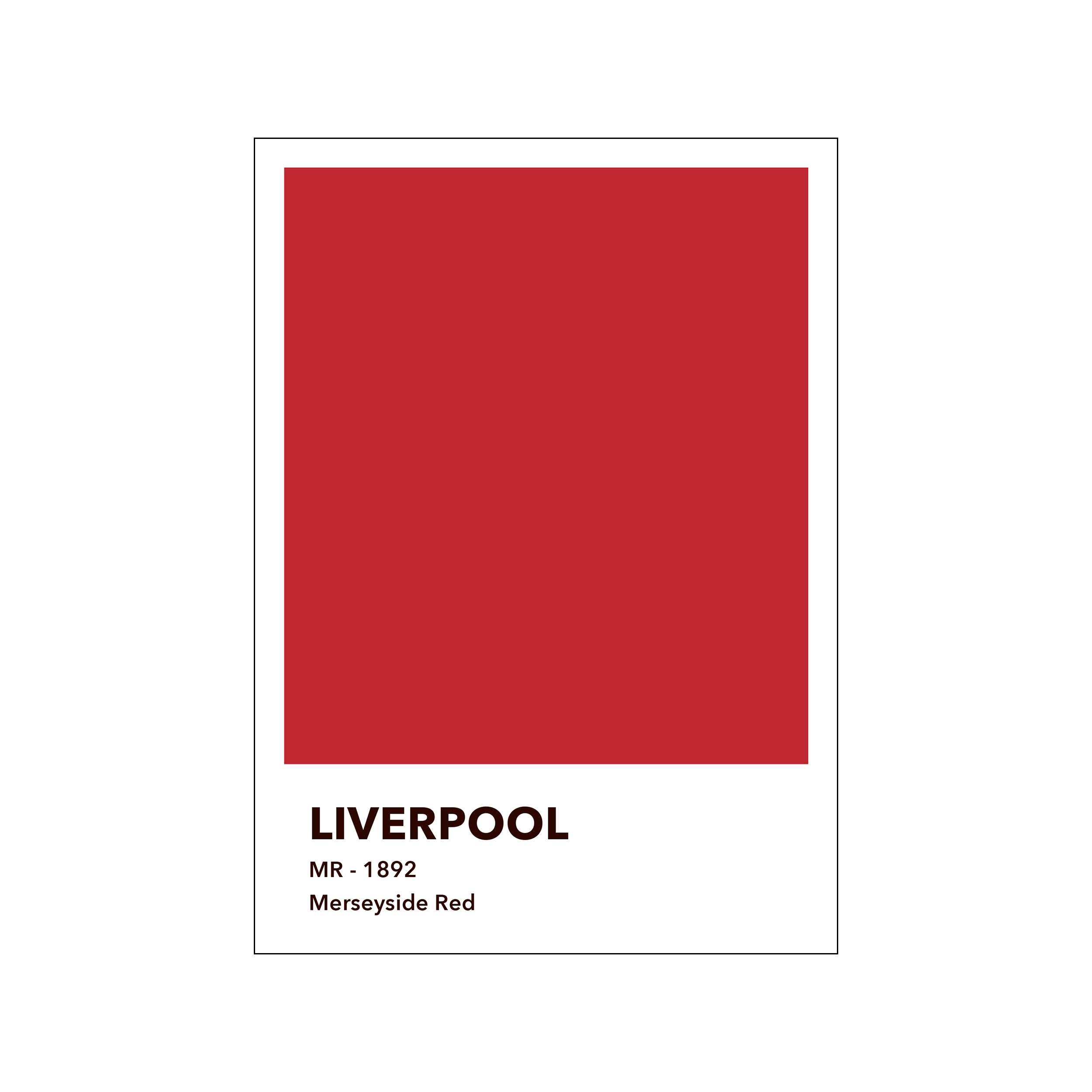 LIVERPOOL - MERSEYSIDE RED – Poster & Frame Art Group