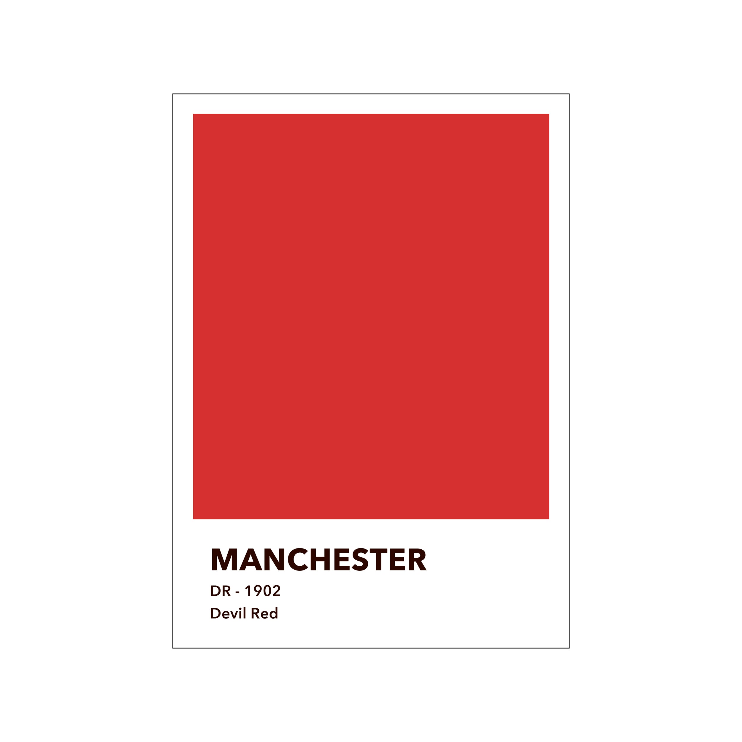 MANCHESTER - DEVIL RED – Poster & Frame Art Group