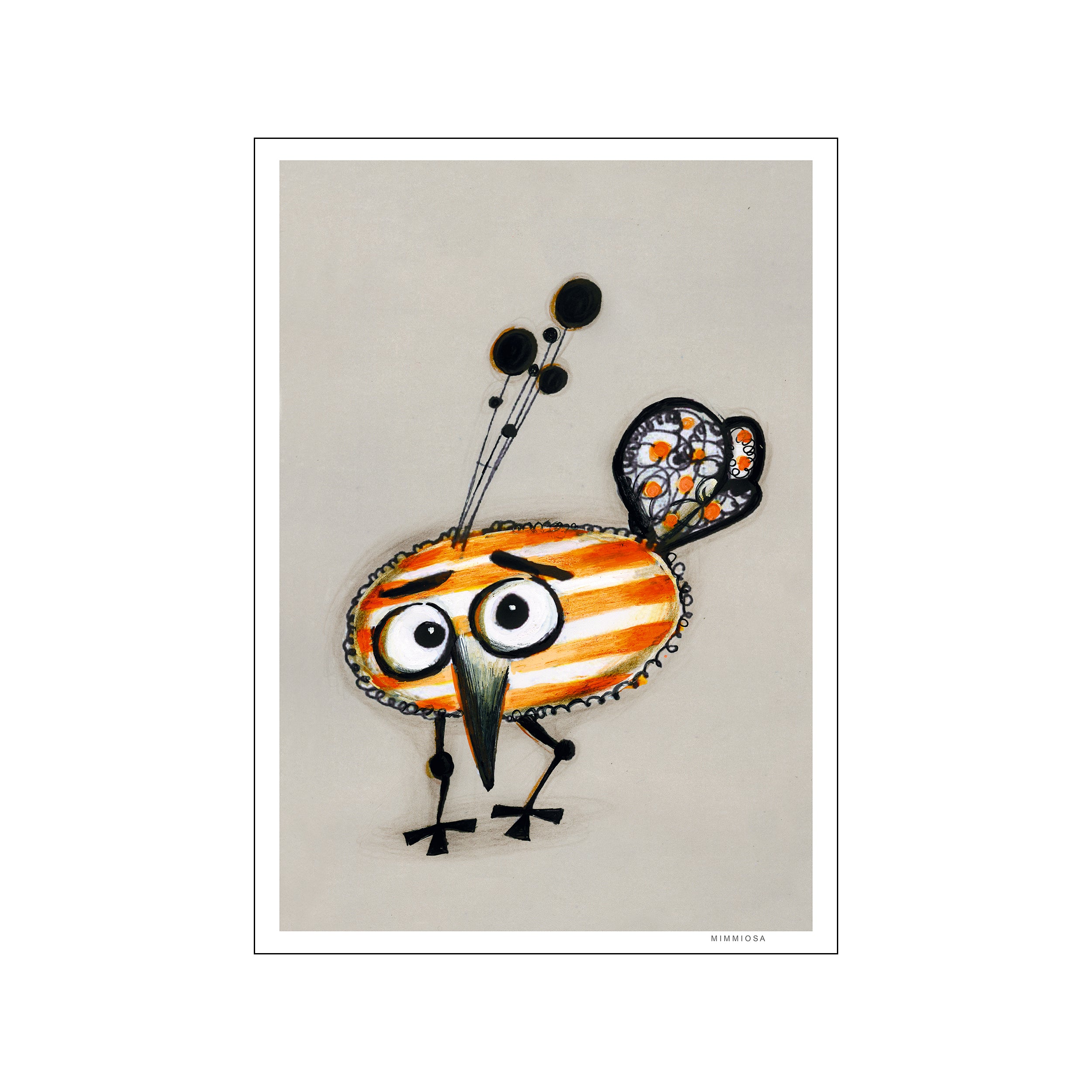 Striped Birdy – Poster & Frame Art Group