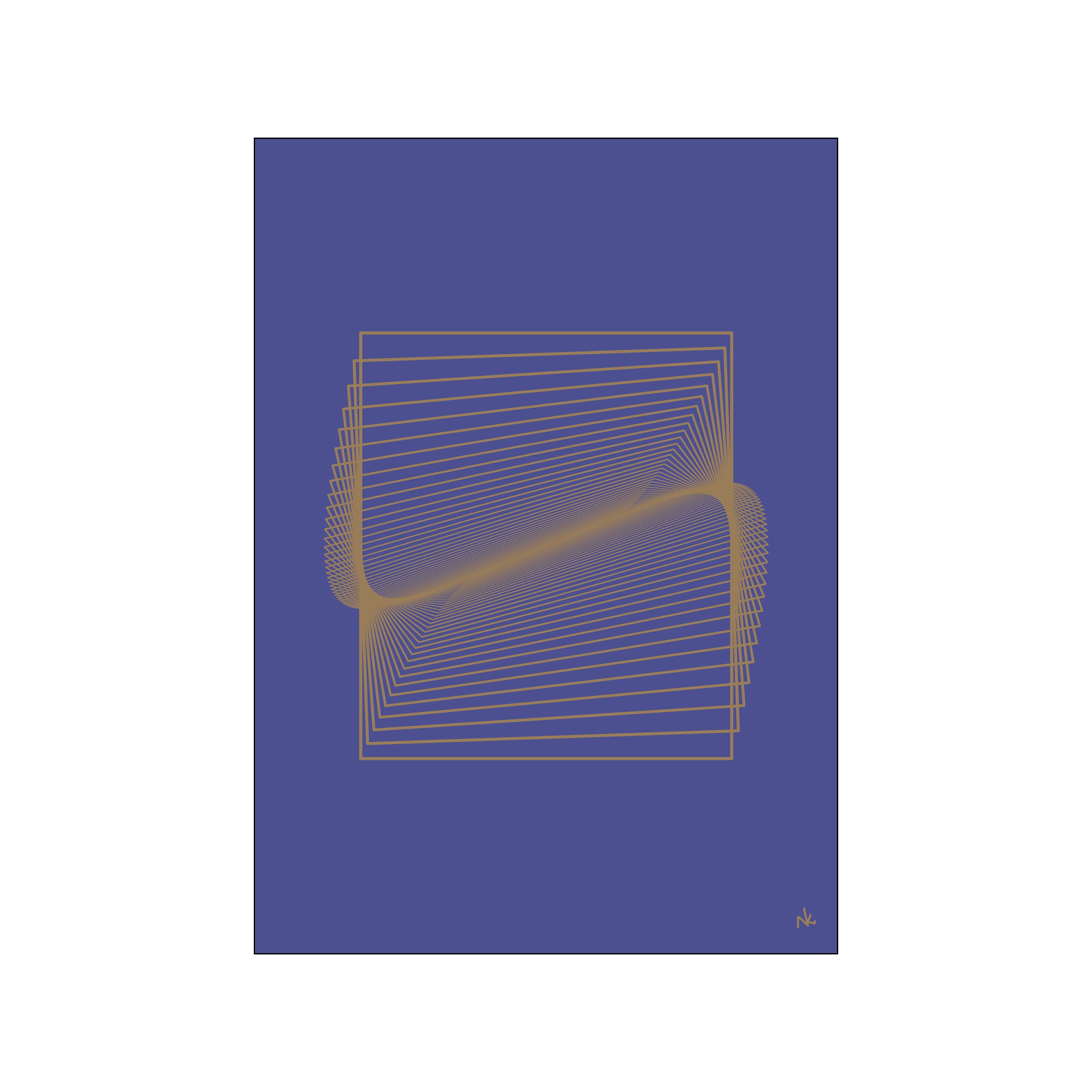 Folded Dimensions blue – Poster & Frame Art Group