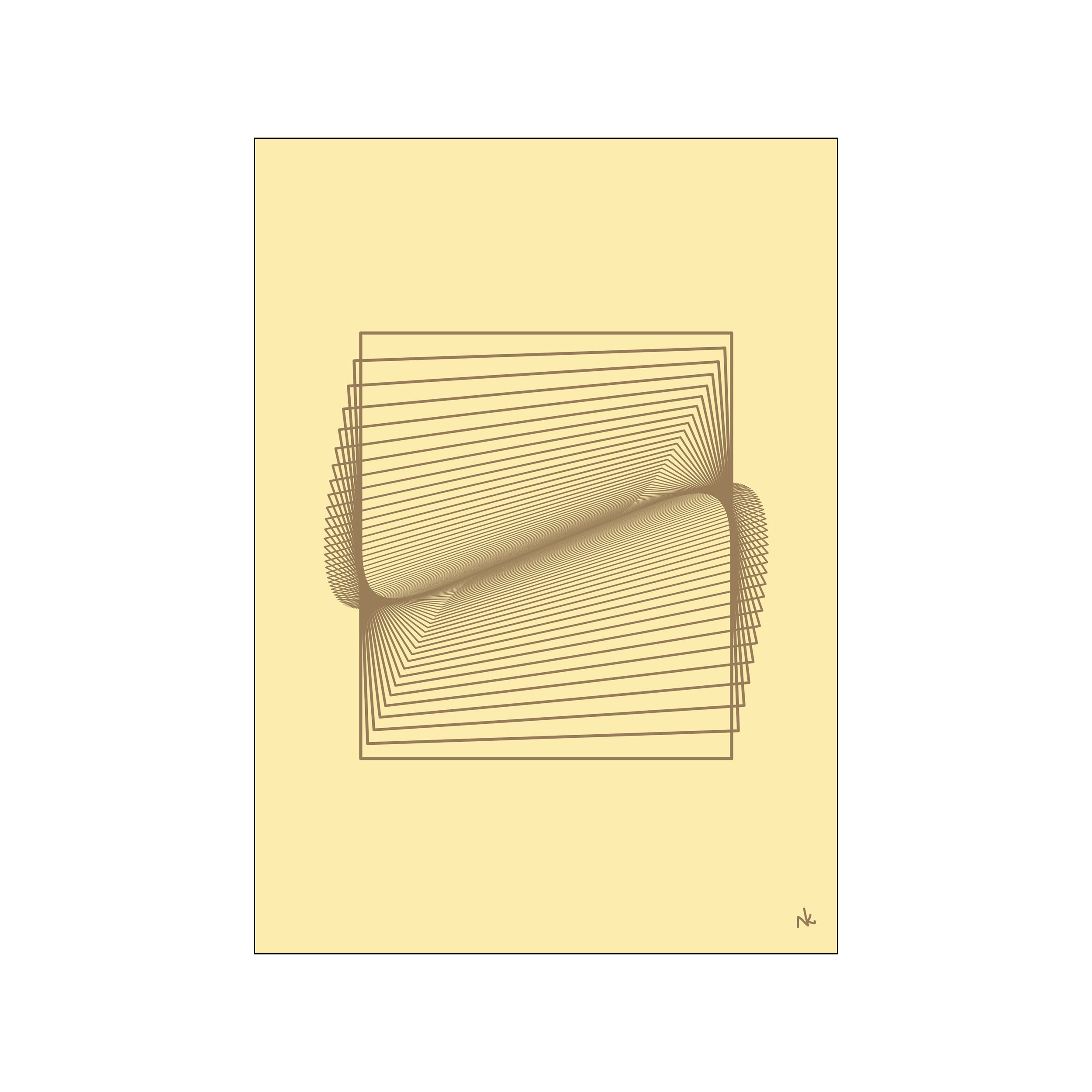 Folded Dimensions yellow – Poster & Frame Art Group