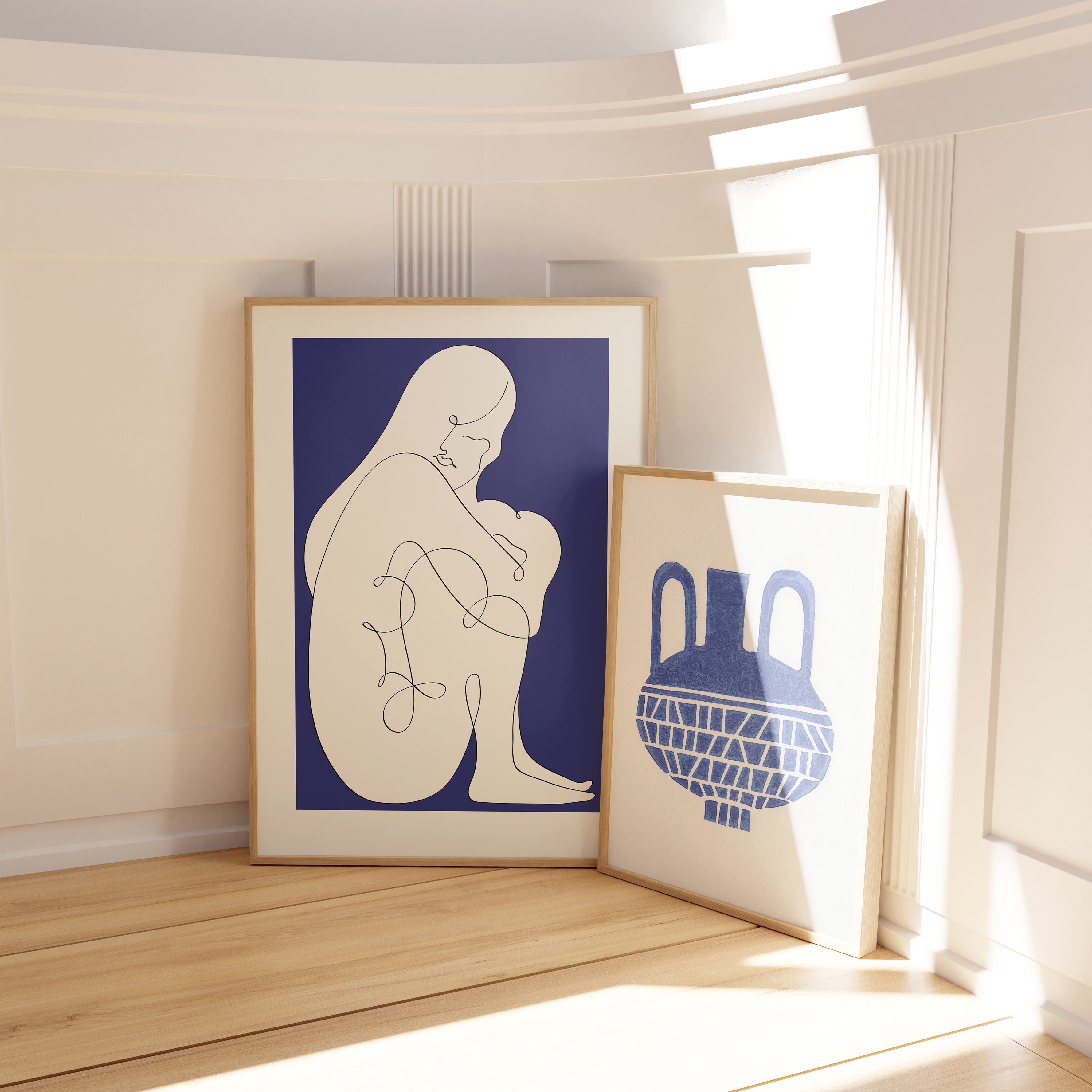 Perfect Pair - Blue Simplicity Pair – Poster & Frame Art Group