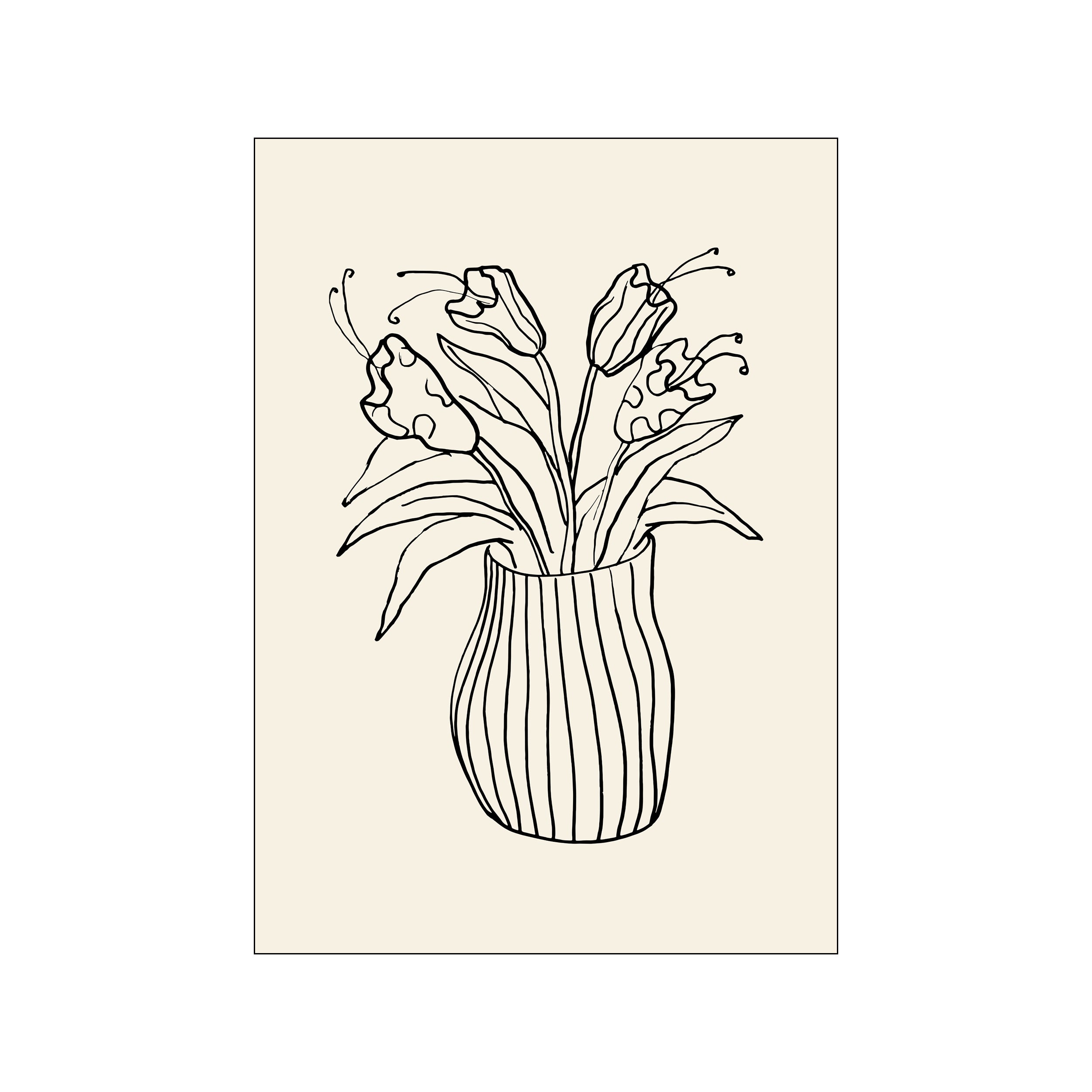 Vase Sketch – B2C | Poster & Frame