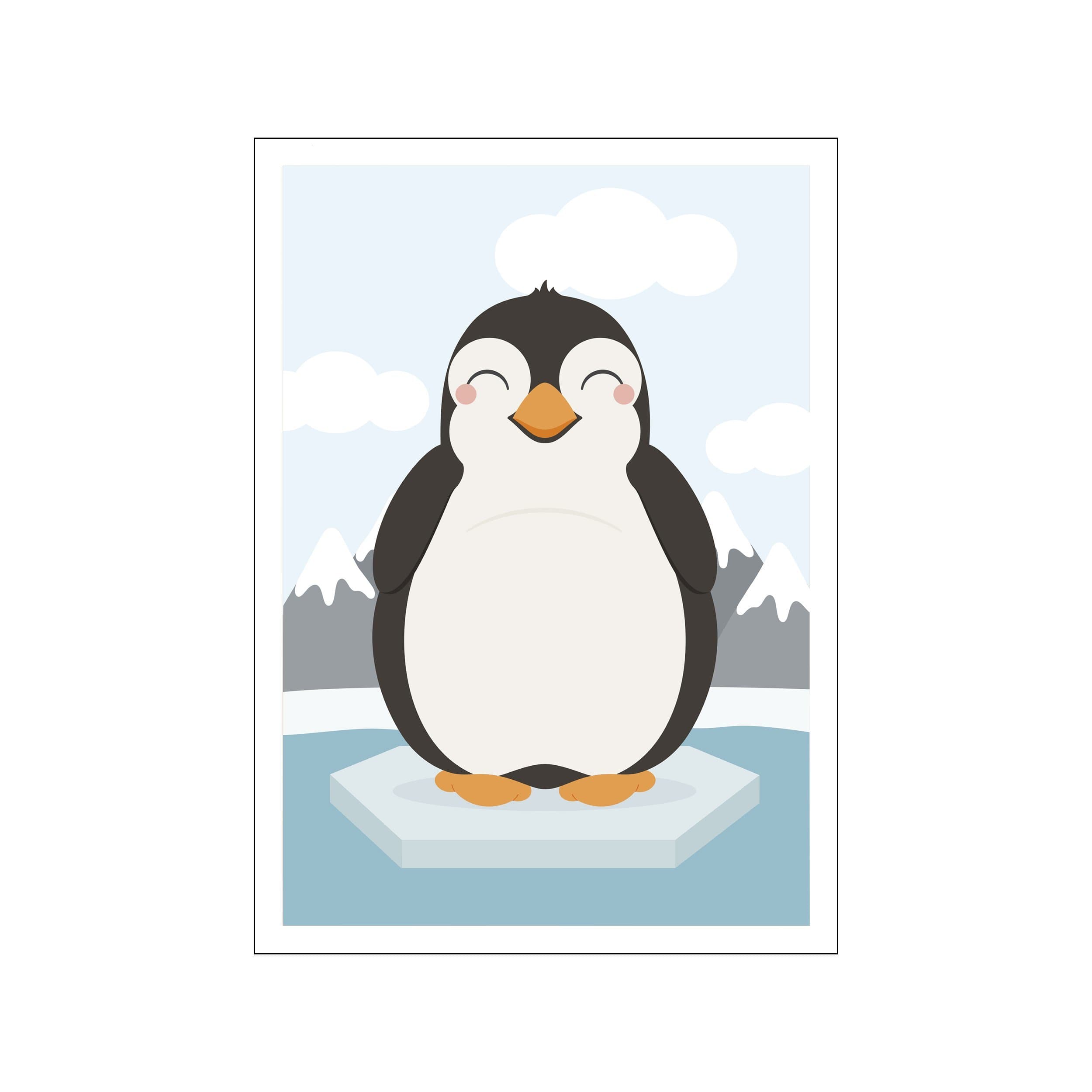 Pingvin på isen – Poster & Frame Art Group