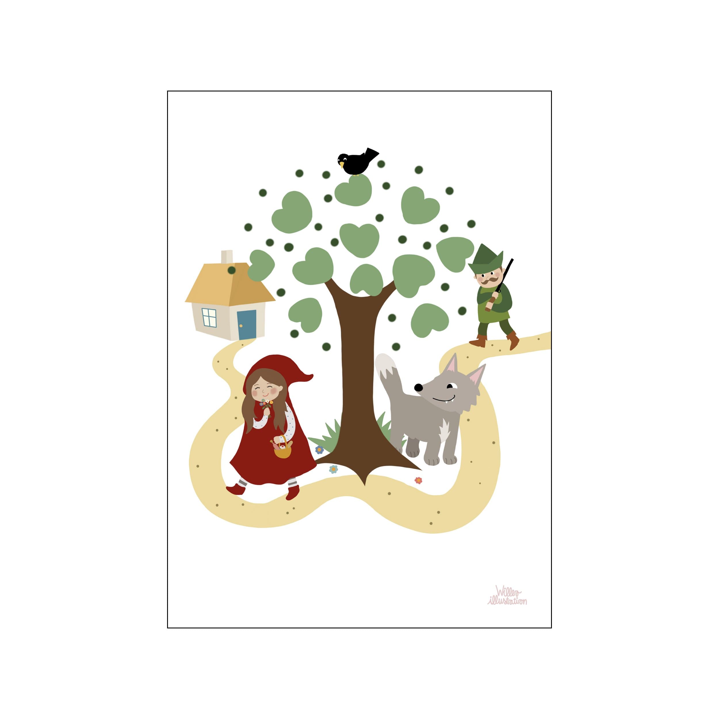 Rødhætte og ulven – Poster & Frame Art Group