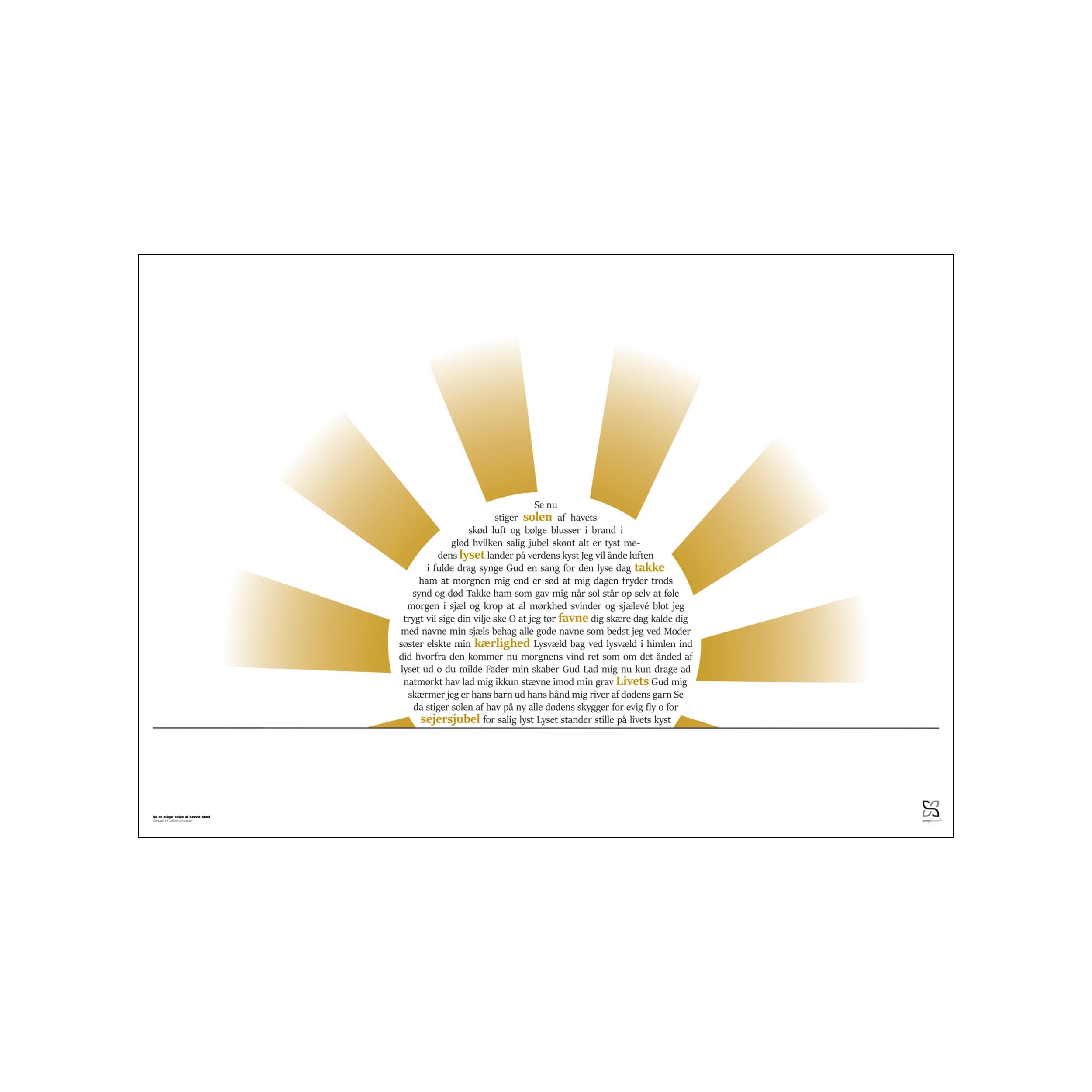 Se nu stiger solen af havets skød – Poster & Frame Art Group