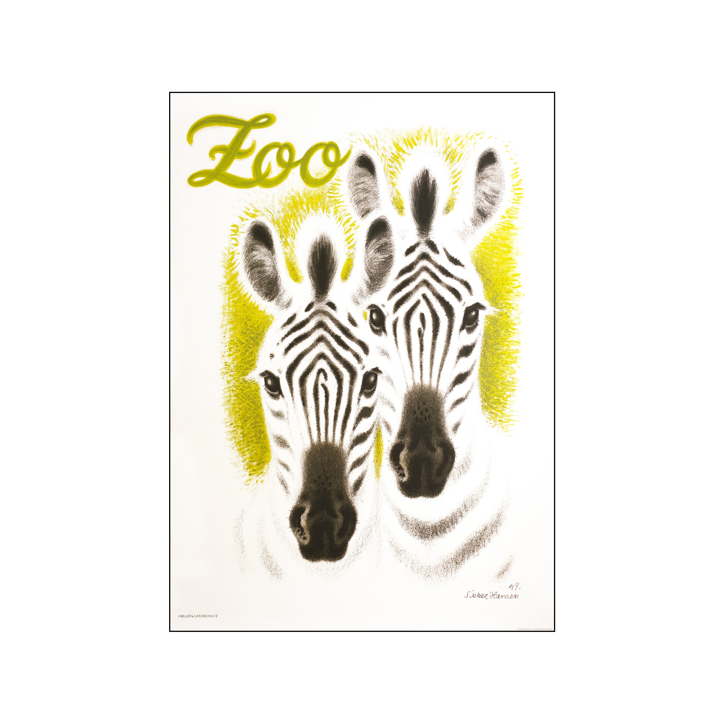 Zoo Two Zebras – Poster & Frame Art Group