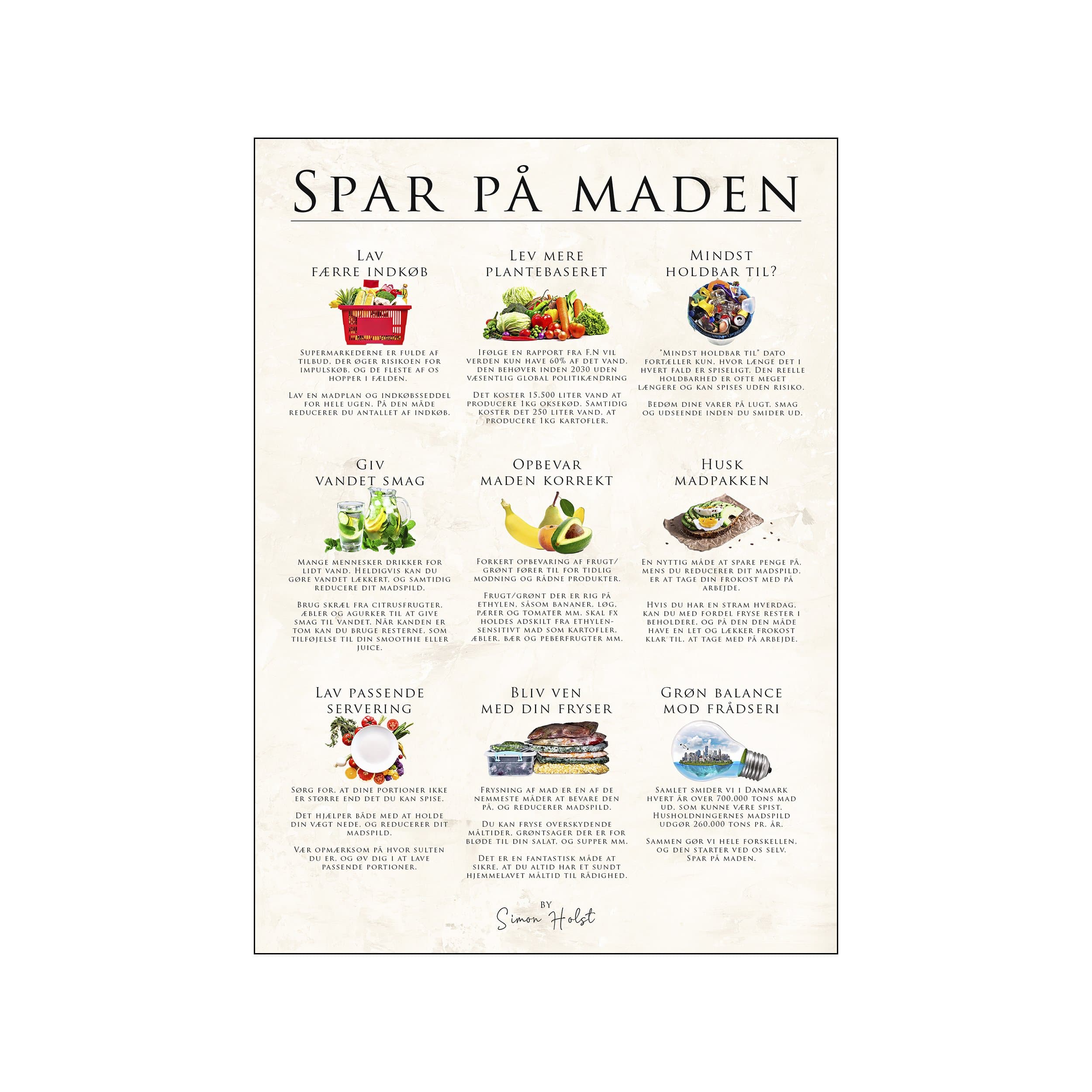 Spar på maden, sten – Poster & Frame Art Group