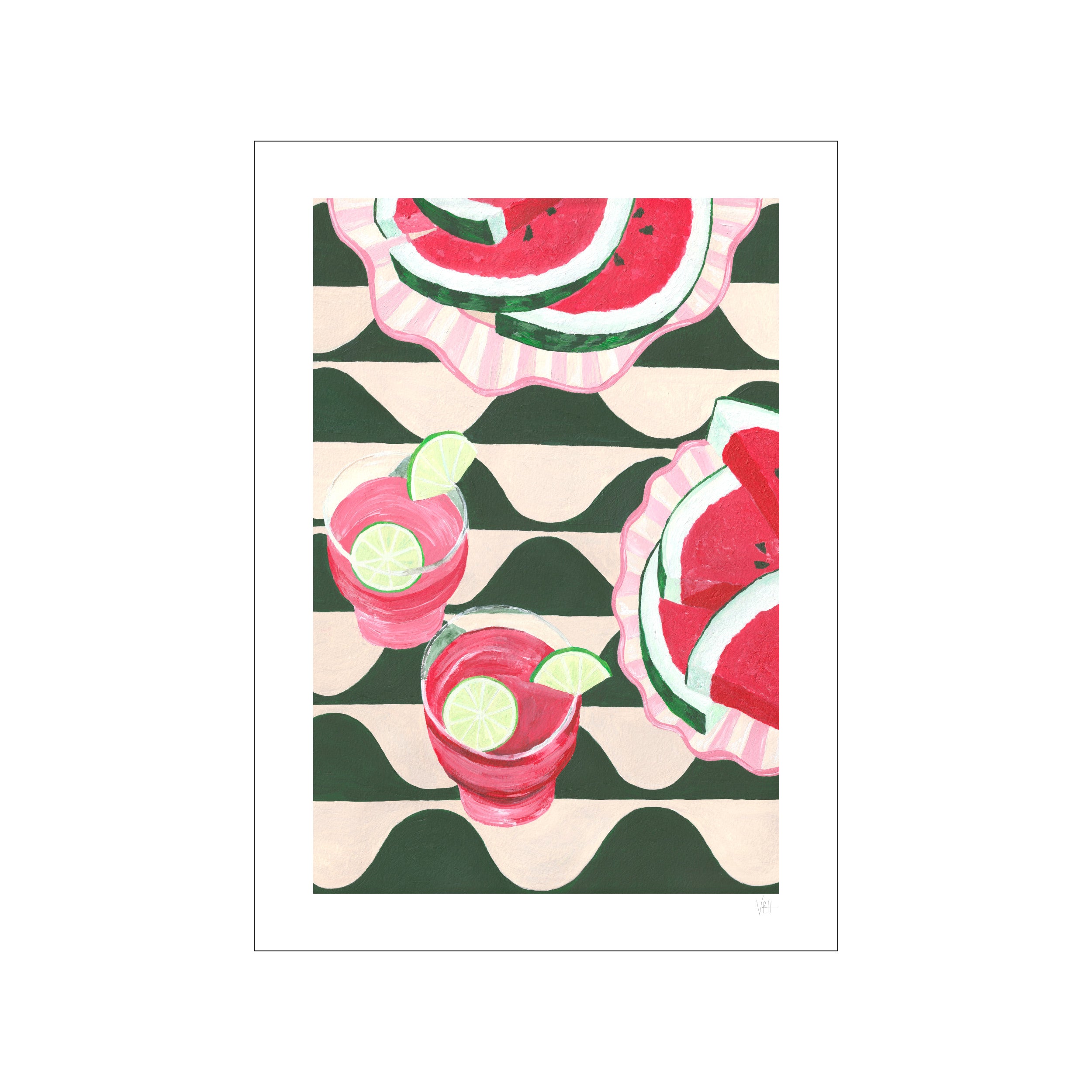 Watermelon Cocktails – Poster & Frame Art Group