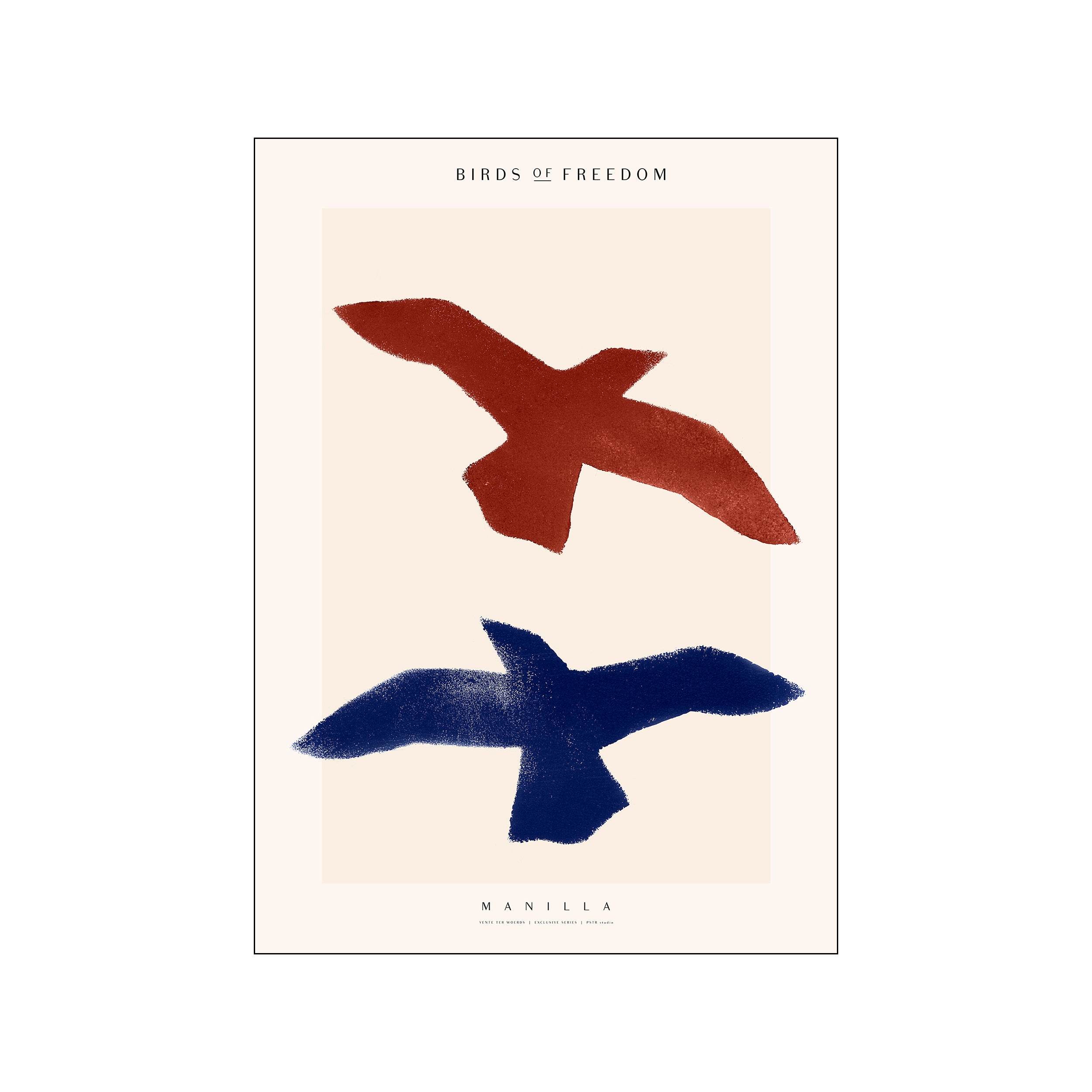 Yente - Birds of freedom Manilla – Poster & Frame Art Group