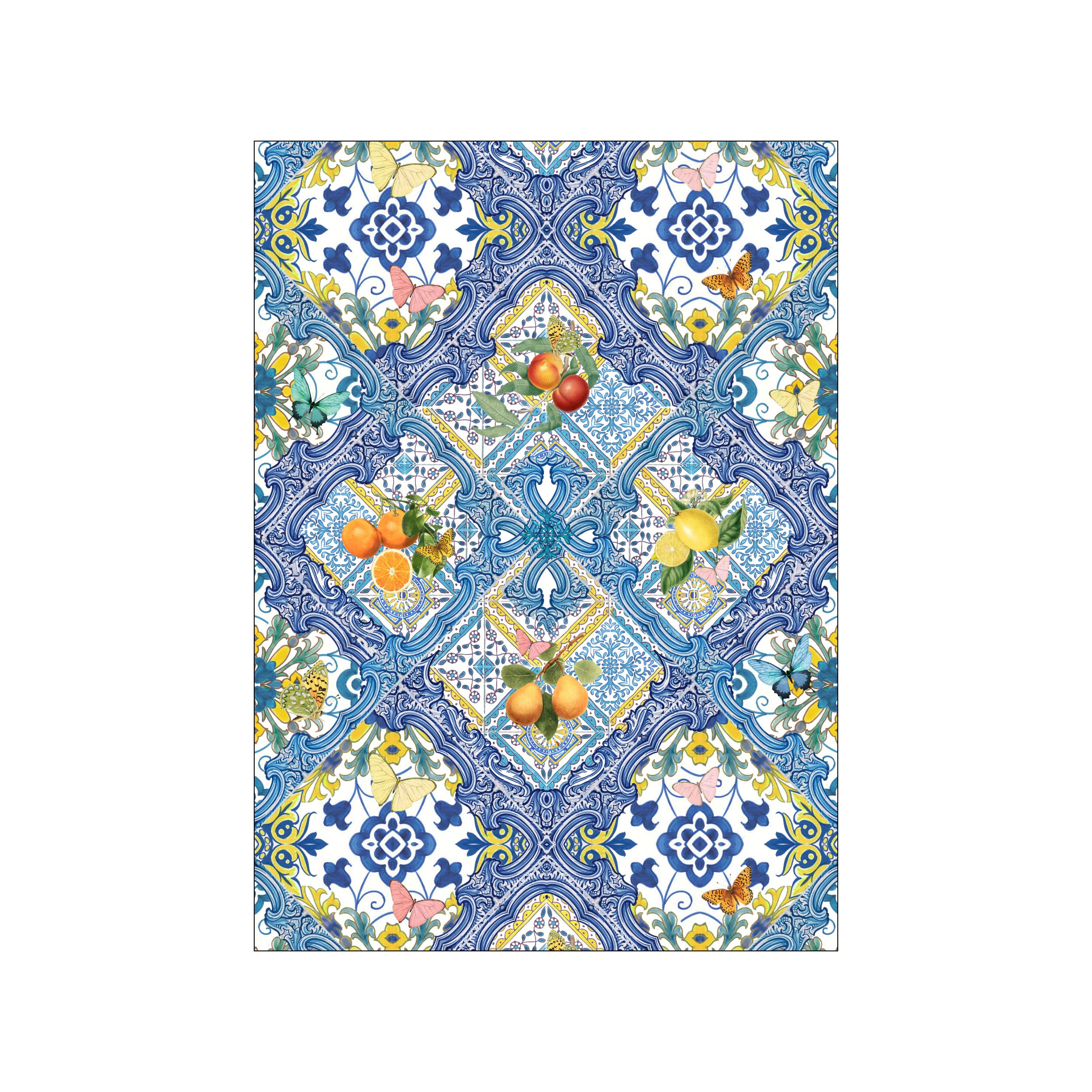 Mediterranean Citrus Tiles 1 – Poster & Frame Art Group