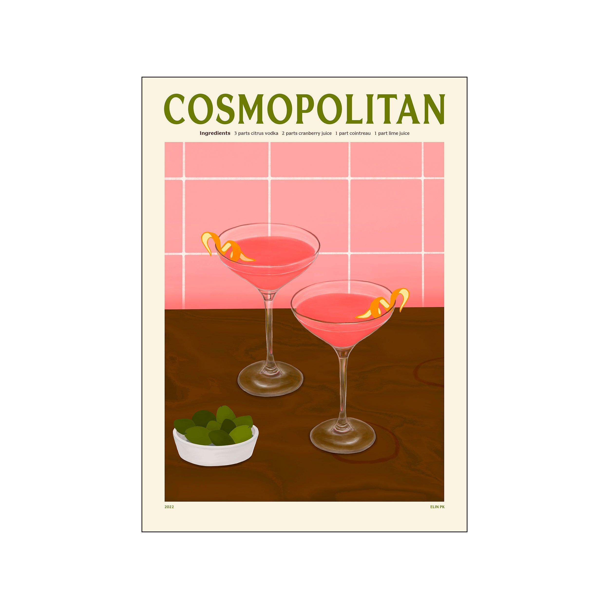 PSTR studio x Elin PK - Cosmopolitan – Poster & Frame Art Group