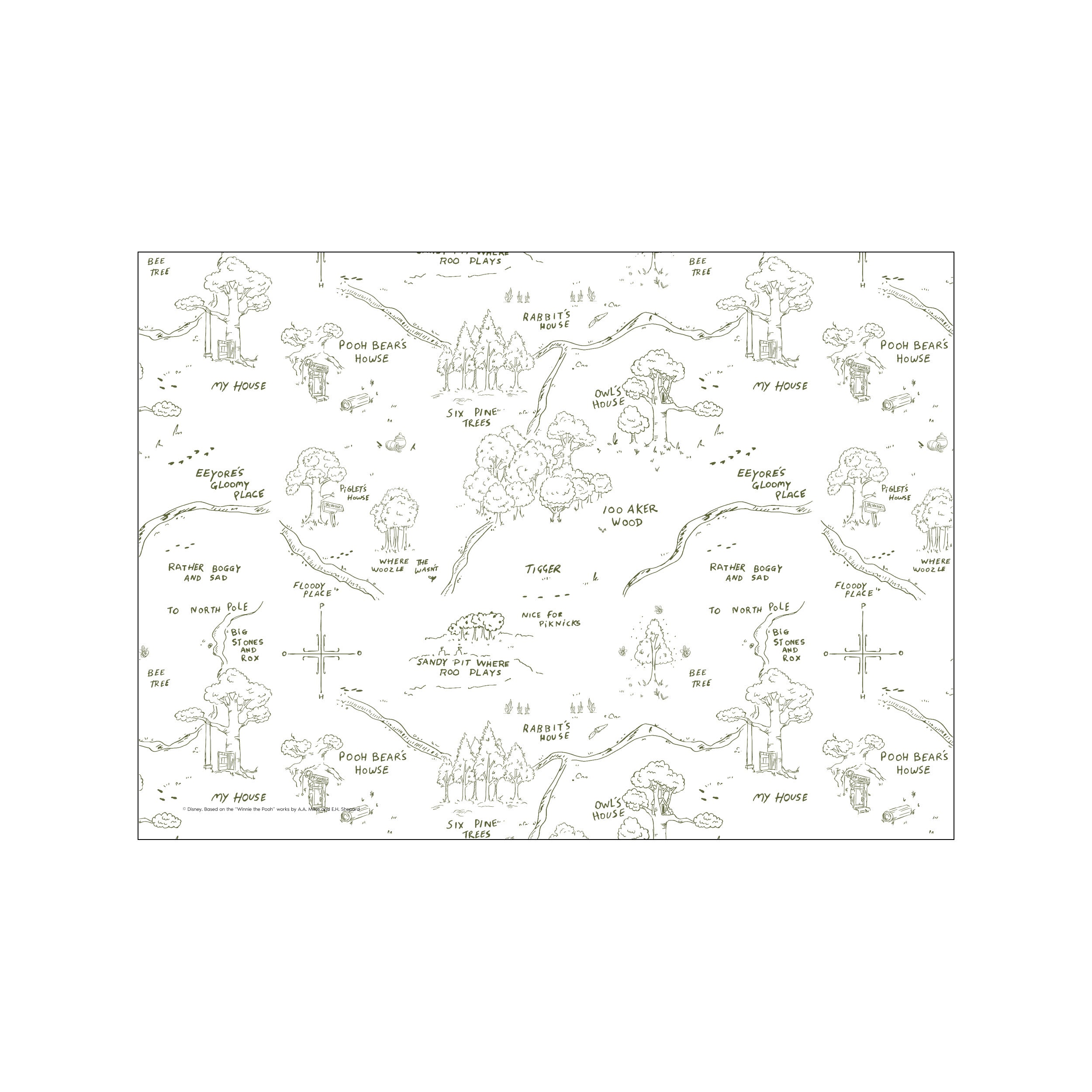 Disney's Hundred Acre Wood Map – Poster & Frame Art Group