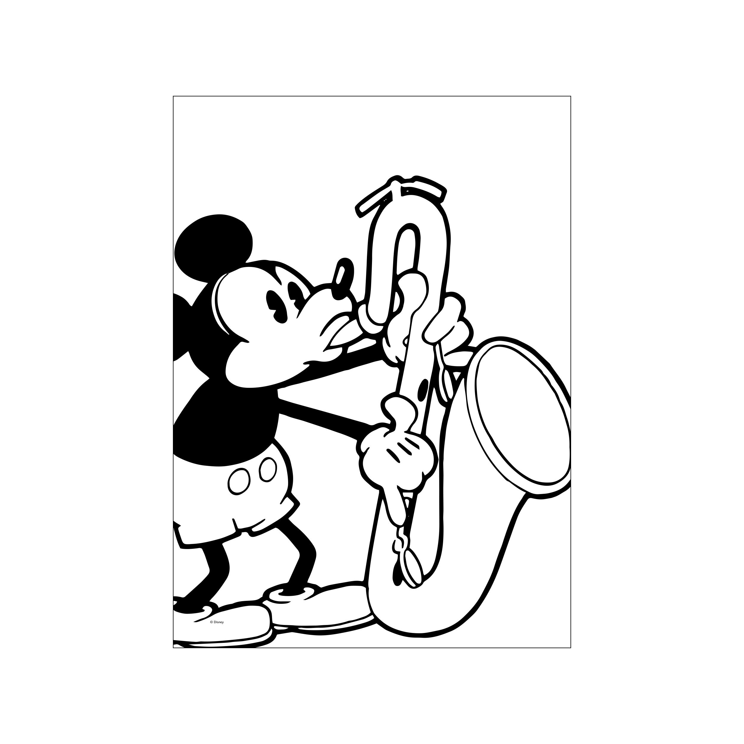 Mickey Mouse – Playing Tuba – Poster & Frame Art Group