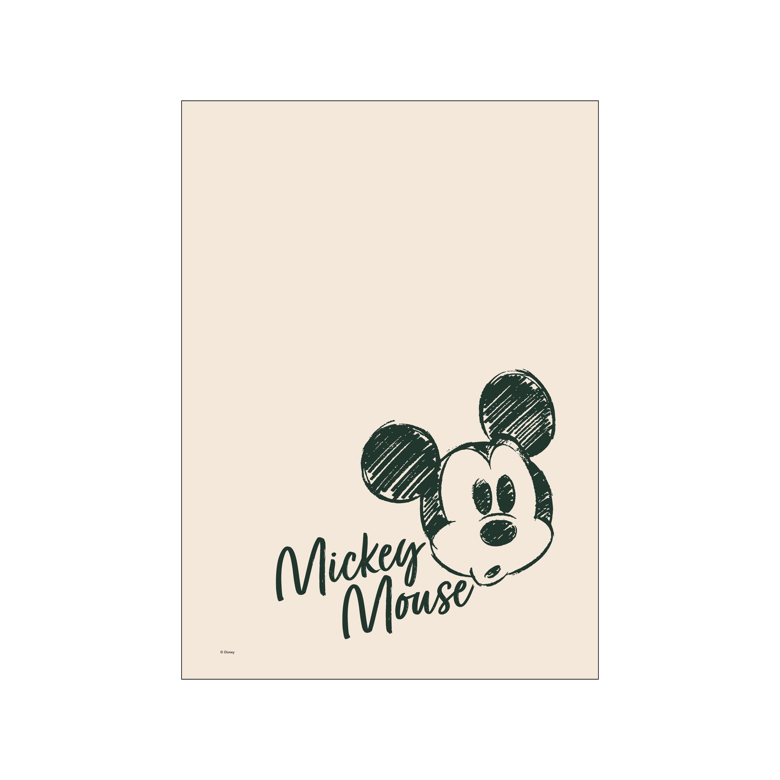 Mickey Mouse – Scribble Face – Poster & Frame Art Group
