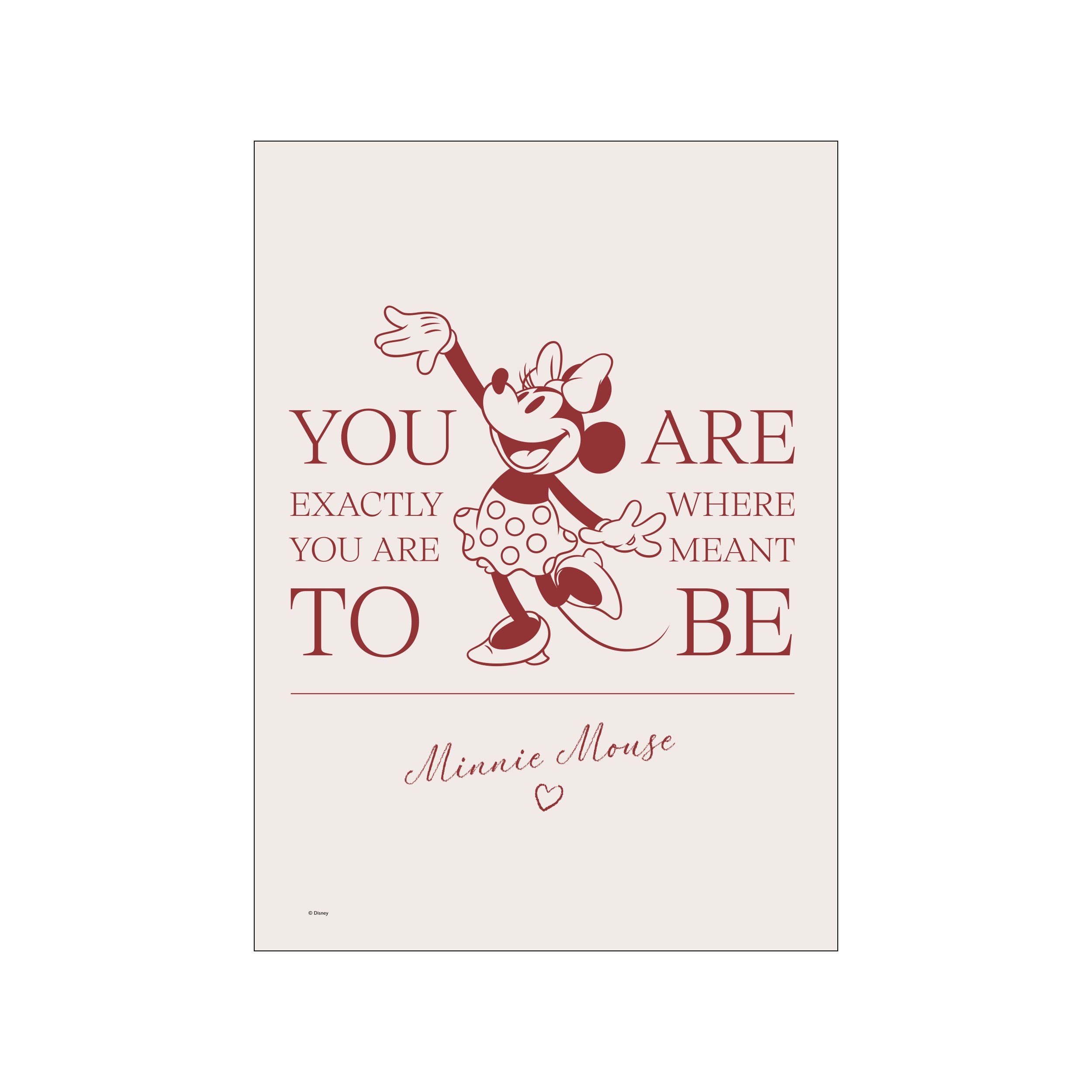 Minnie Mouse – Joyful Words – Poster & Frame Art Group
