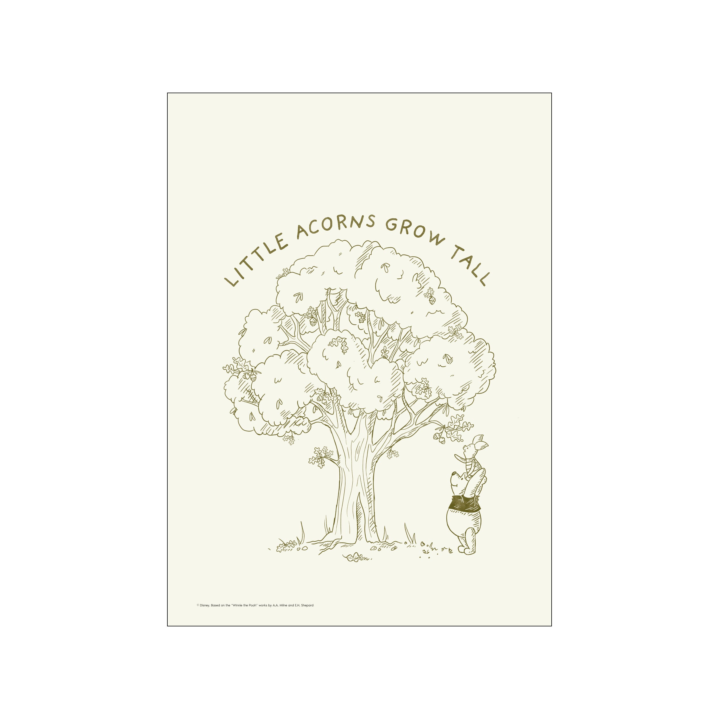Piglet Acorn Tree Moment – Poster & Frame Art Group