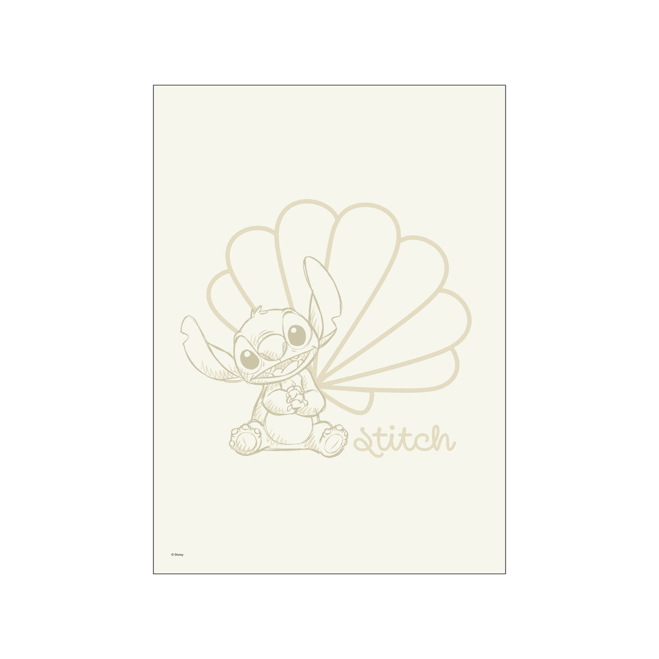 Disney - Stitch Shell Outline – Poster & Frame Art Group