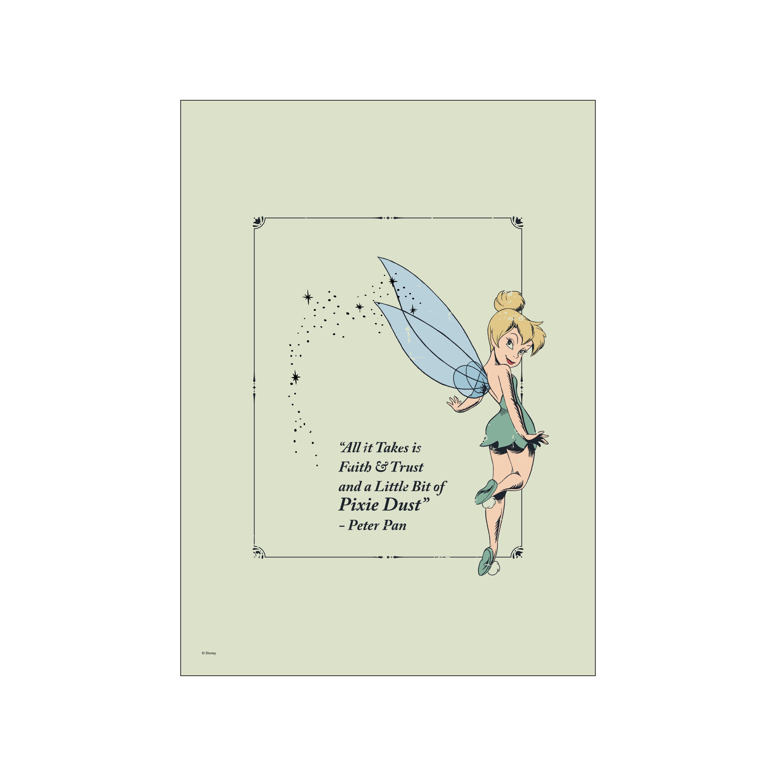 Disney - Tinker Bell Pixie Quote – Poster & Frame Art Group
