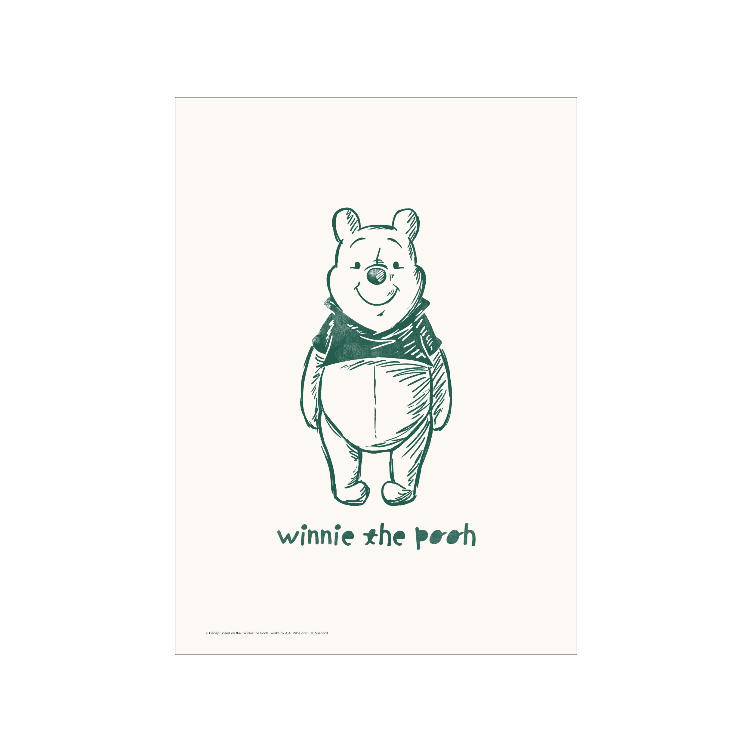 Disney's Winnie the Pooh Standing Smile – Poster & Frame Art Group