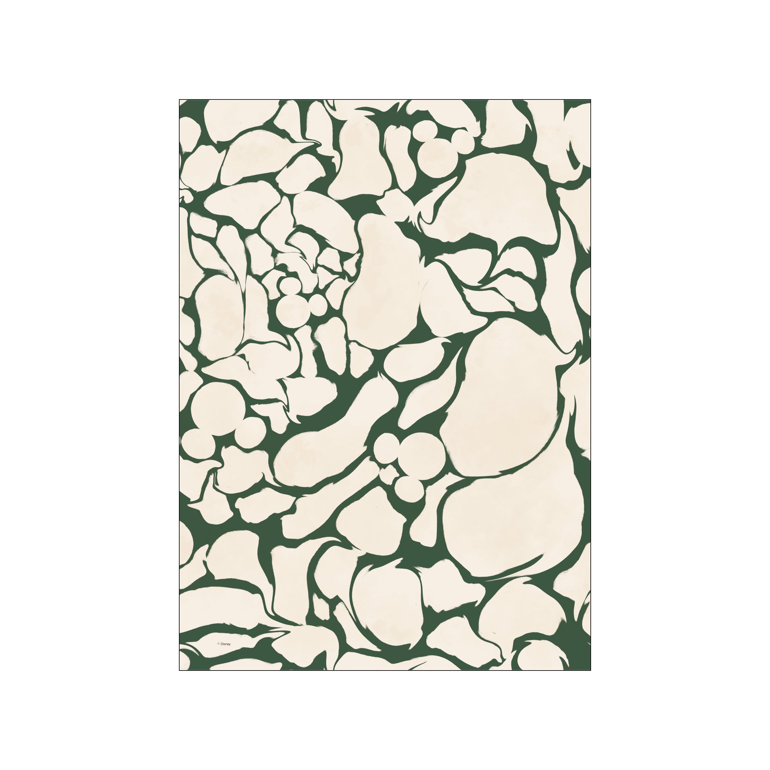 Disney - Mickey Mouse Green Wavy Pattern – Poster & Frame Art Group