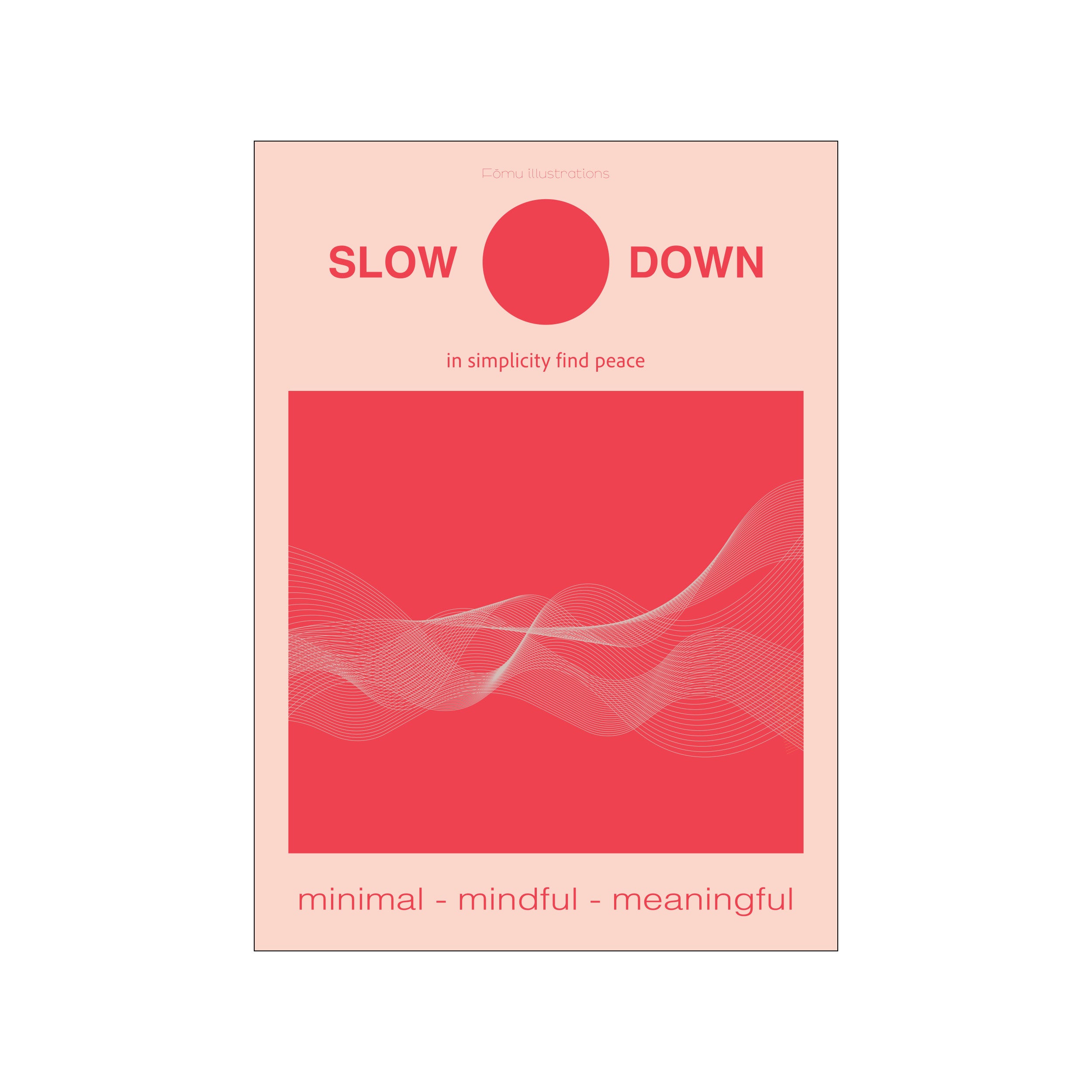 Slow Down Red – Poster & Frame Art Group