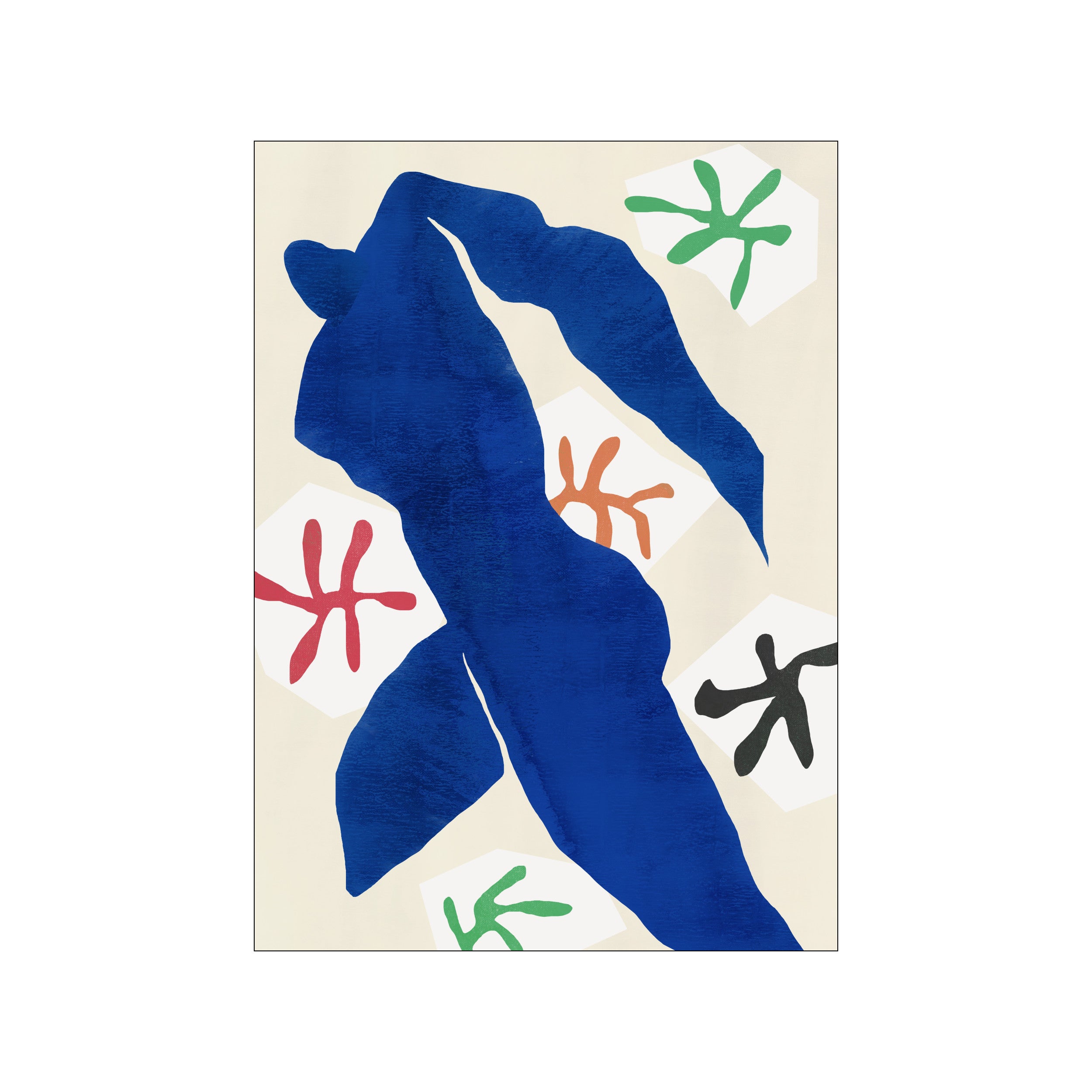 Abstract Blue Figure – Poster & Frame Art Group