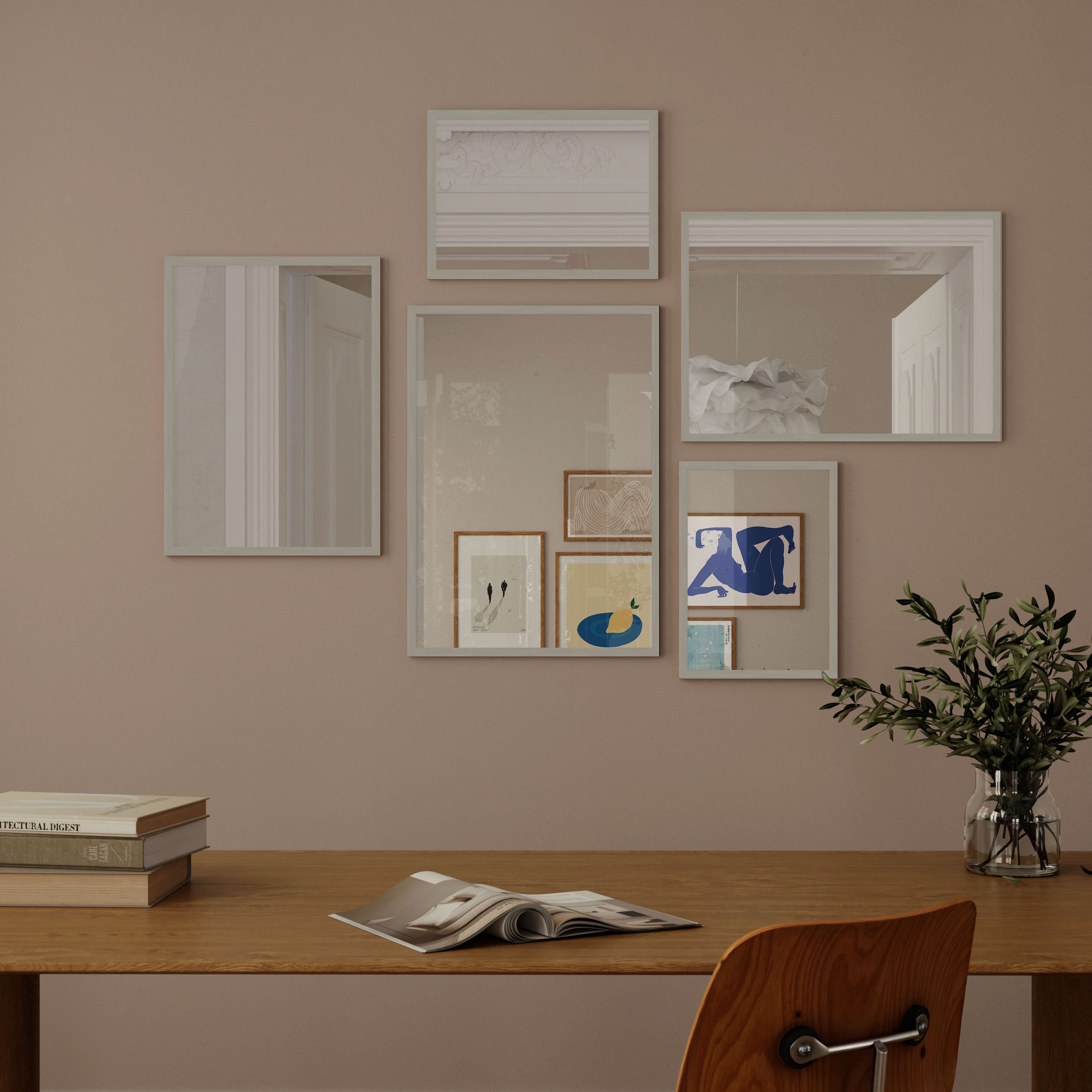 Mirror Art Wall Cashmere Wood Edt. – Poster & Frame Art Group