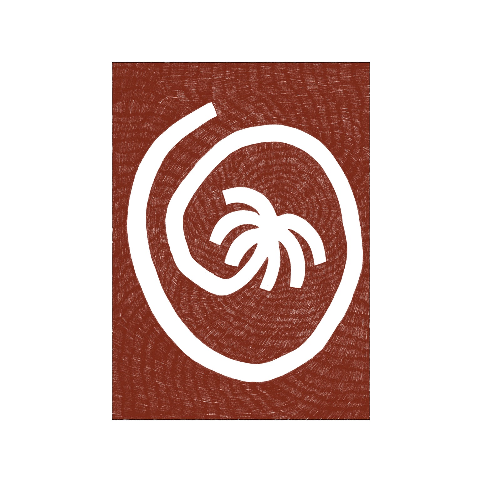 Spiral Palm Tree - Red – Poster & Frame Art Group