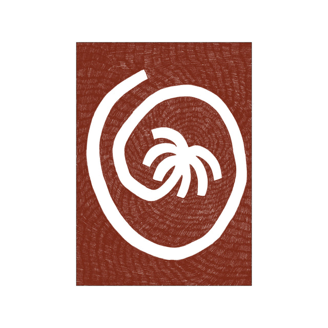 Spiral Palm Tree - Red – Poster & Frame Art Group